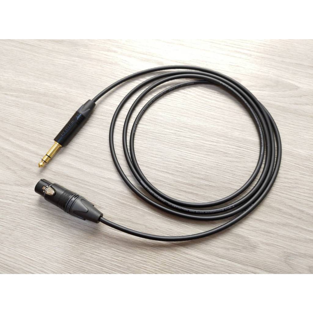 ♂台中線民♀】平衡音訊導線=[MOGAMI/2893]+[NEUTRIK鍍金/XLR母+6.3mm TRS公] | 蝦皮購物