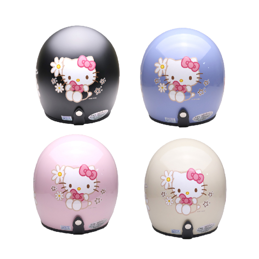 EVO CA-309 CA309 安全帽 小花KT 多色可選 Kitty 聯名款 復古帽 金屬插扣 半拆洗 半罩 | 蝦皮購物