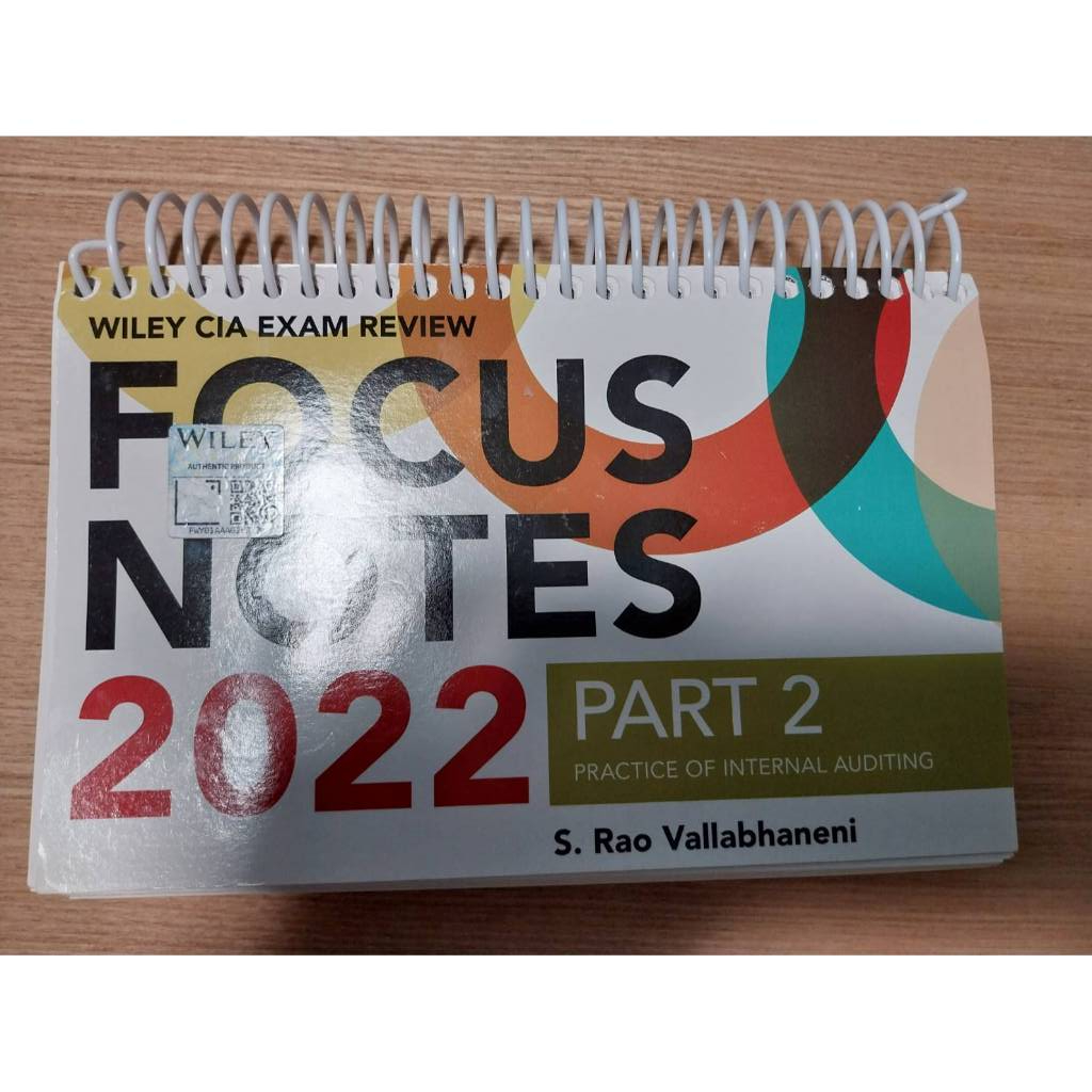[CIA] Wiley CIA 2022 Focus Notes Part 2 內部稽核師 第二科 | 蝦皮購物