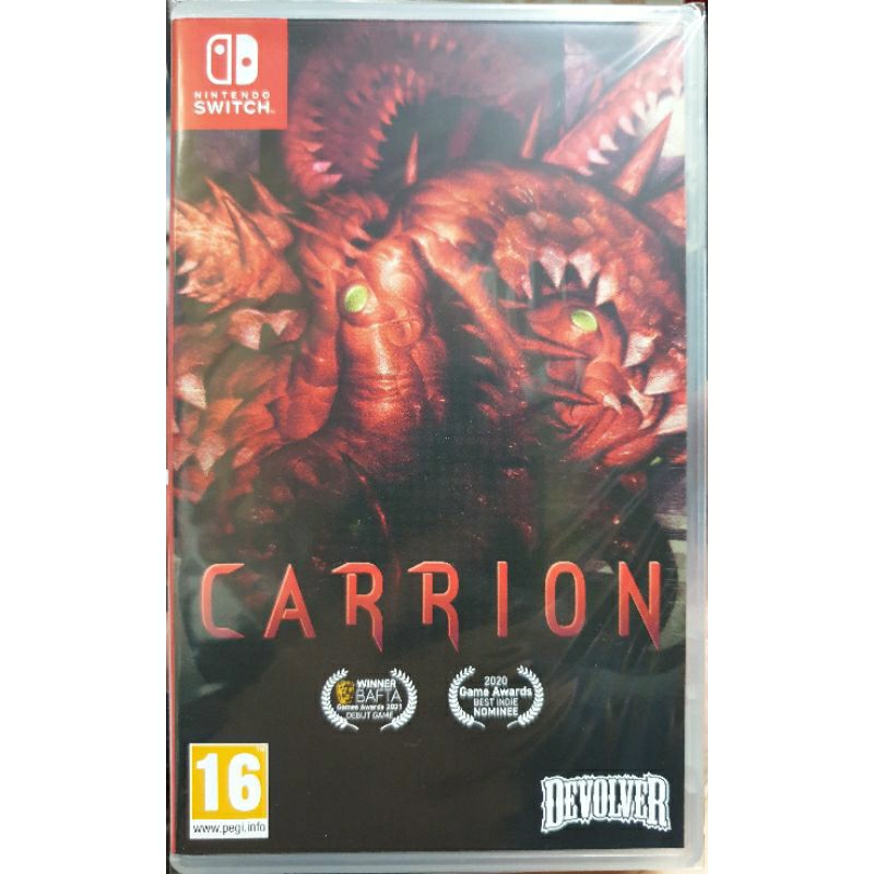 【全新現貨】NS Switch遊戲 CARRION 腐肉 紅怪 中文版 歐版封面PEGI 類銀河惡魔城動作遊戲 | 蝦皮購物