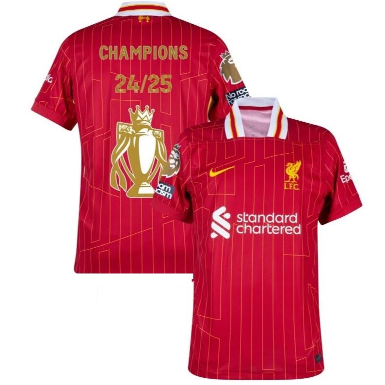 利物浦英超冠軍主場球迷版球衣 NIKE Liverpool BPL Champion Home Kit 2024/25 | 蝦皮購物