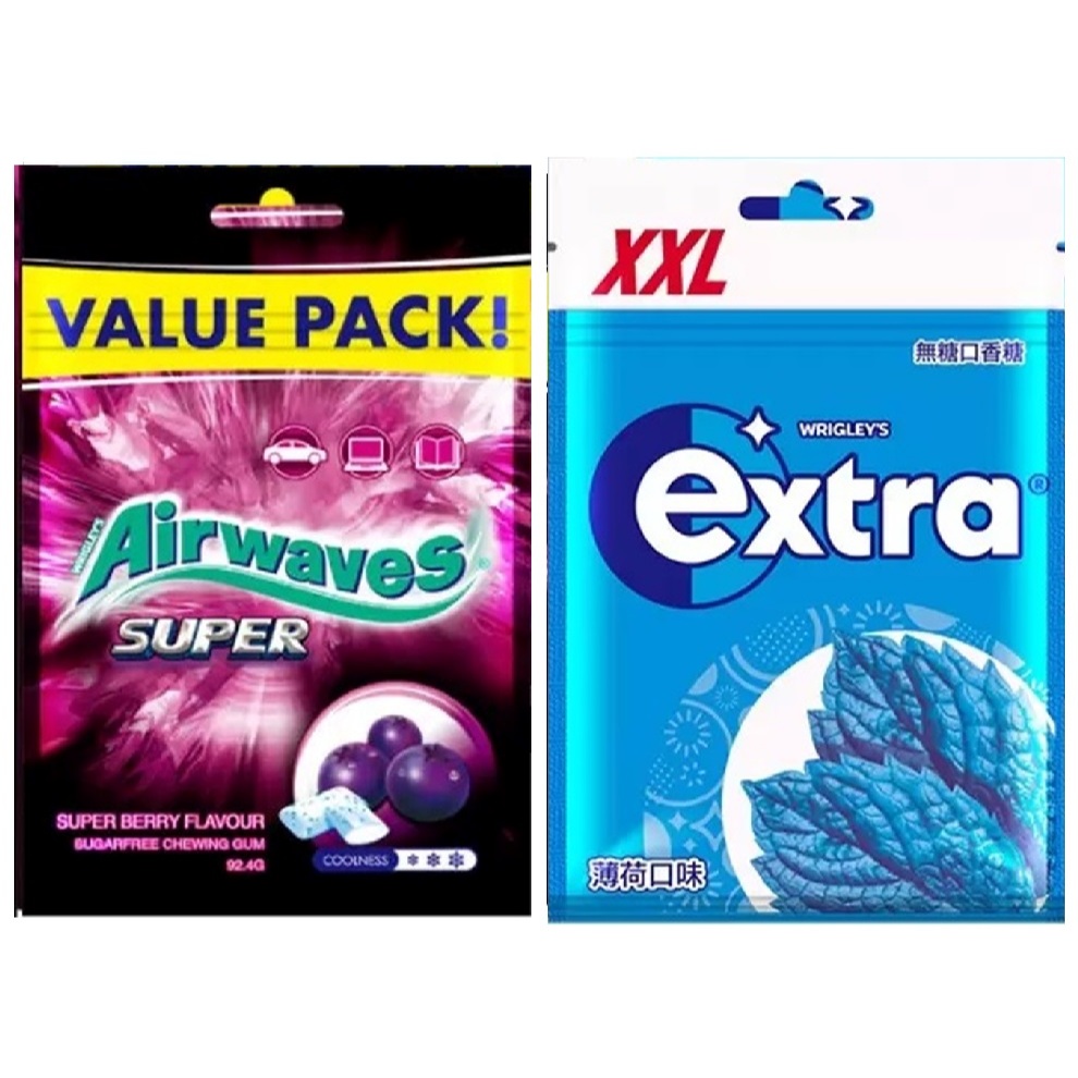 Airwaves extra 無糖口香糖 經濟包 重量包 極酷嗆涼 紫冰野莓 無糖薄荷 | 蝦皮購物
