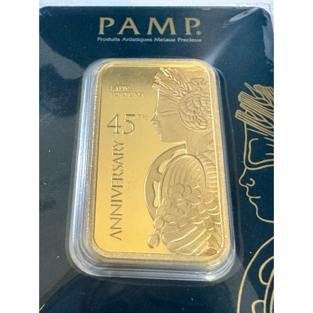 「絕版」瑞士PAMP財富女神45週年紀念金條1盎司 - 檢驗卡裝[現貨] | 蝦皮購物