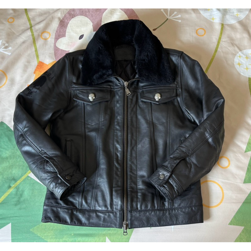 日本 COLLAS TFOA 武裝戰線 河內鐵生 馬皮皮衣夾克 可拆卸毛領 | 蝦皮購物