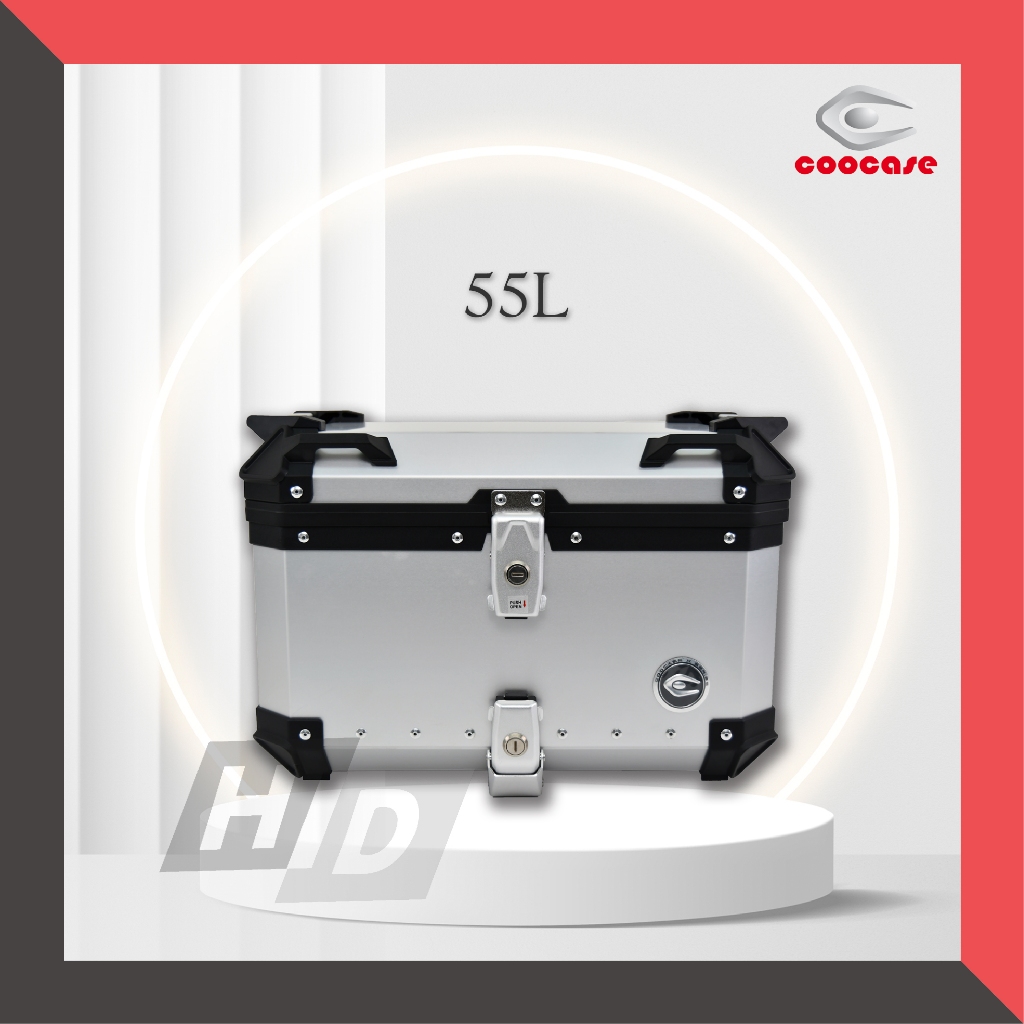 【H.D.moto】置物箱 快拆設計 COOCASE 酷凱士 55L 鋁合金 機車後置物箱 附靠墊 | 蝦皮購物