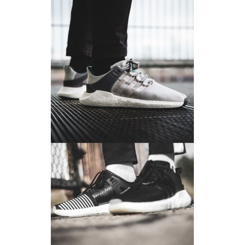 【正品現貨】原廠Adidas EQT黑BOOST男 93/17黑白 白BZ0585網布 斑馬Y3 慢跑鞋nmd老爹鞋v2 | 蝦皮購物