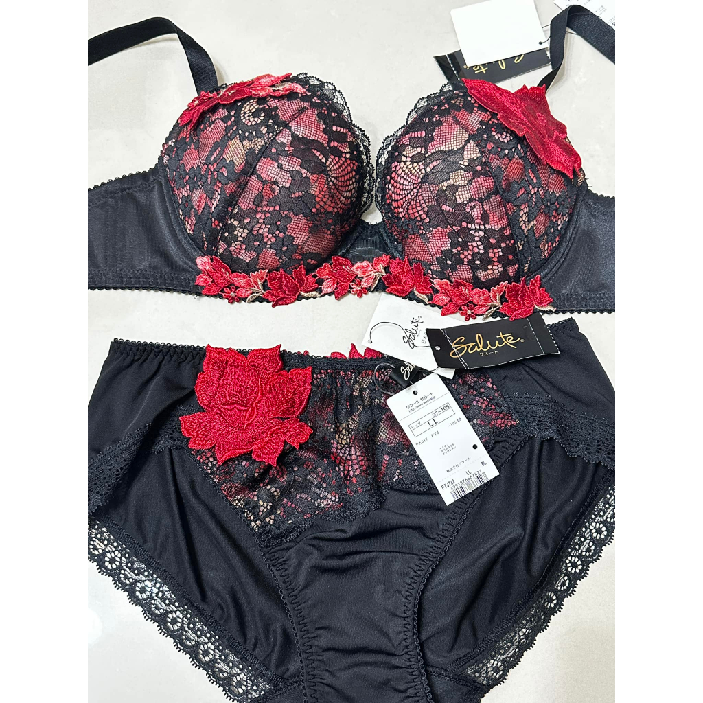 Salute 莎露 內衣 細緻蕾絲內衣 高CP 只屬與妳 D80 內褲LL 黑色 蕾絲 三角內褲 成套內衣 80D | 蝦皮購物
