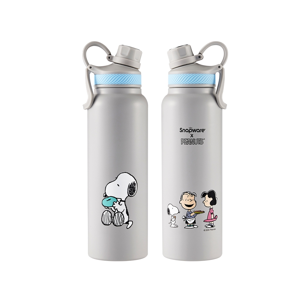【康寧密扣Snapware】手提不鏽鋼大容量保溫瓶1200ml-Snoopy史努比 早午餐 | 蝦皮購物