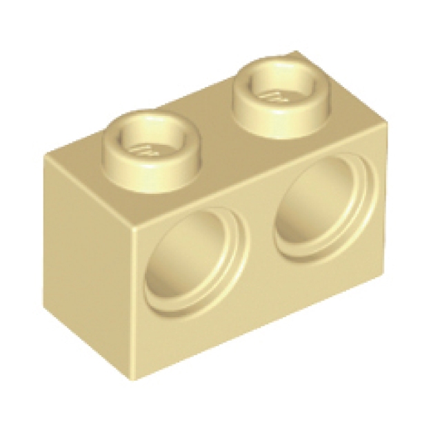 COOLPON｜這是樂高®LEGO®的正版零件 科技 Brick 1x2 Holes 32000 4523145 砂色 | 蝦皮購物
