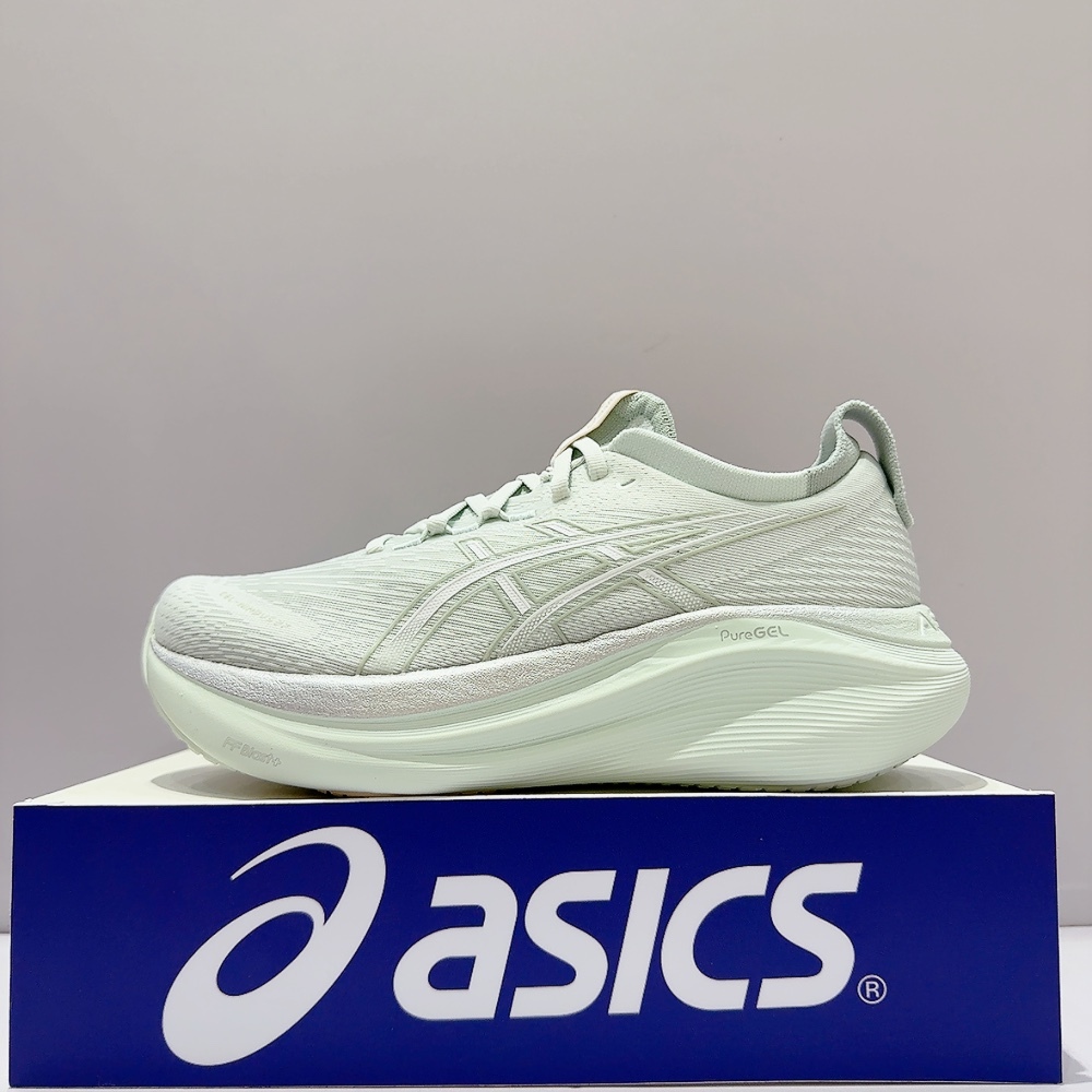 ASICS GEL-NIMBUS 27 女生 薄荷綠 透氣 緩震 運動 慢跑鞋 1012B753-300 | 蝦皮購物