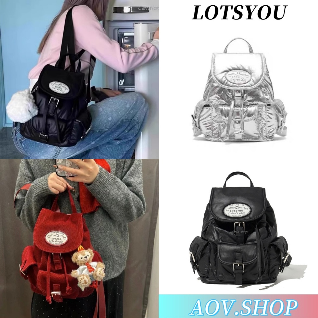 韓國代購 LOTSYOU 雙肩包 Jennie同款 Nostalgia chubby Backpack 後背包 縮口包 | 蝦皮購物