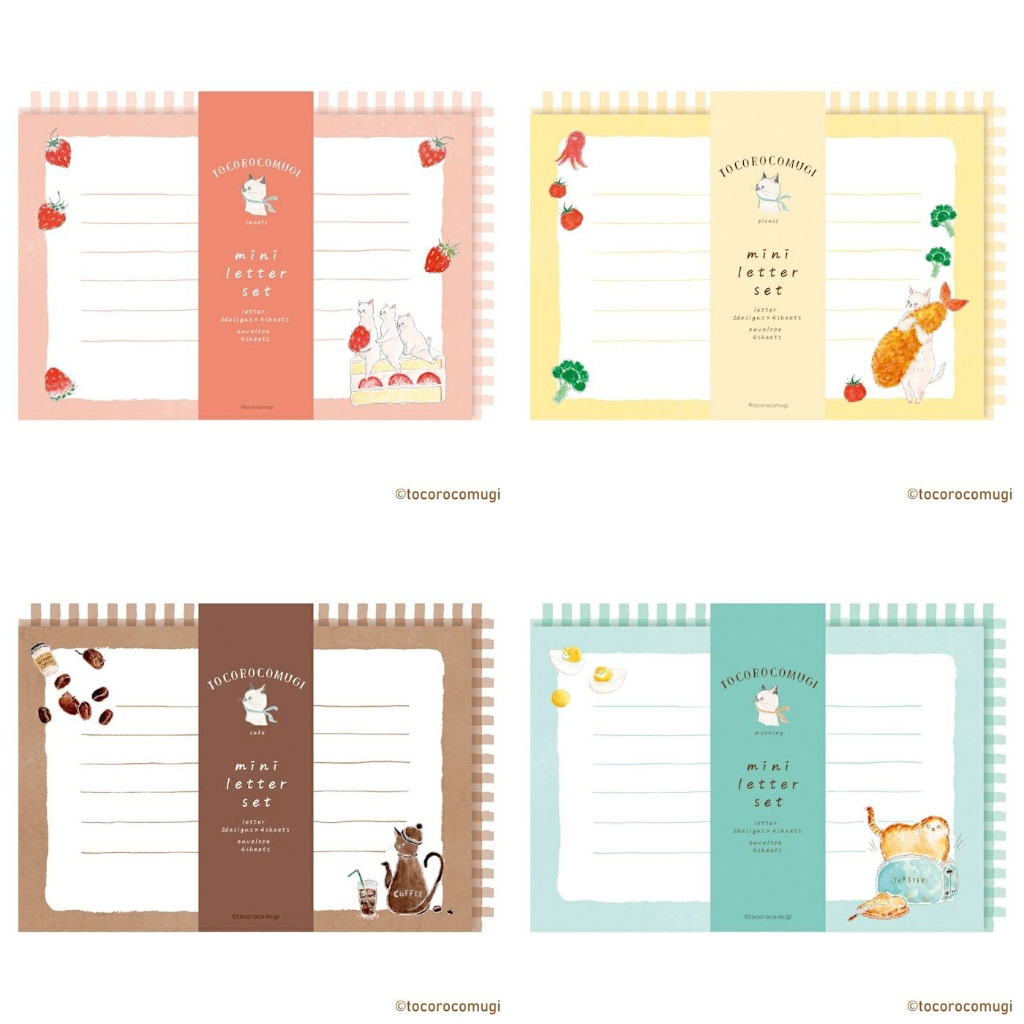 【莫莫日貨】日本製 2025 古川紙工 x TOCOROCOMUGI 聯名限定款 美濃和紙 迷你 信封信紙組 (全4款) | 蝦皮購物