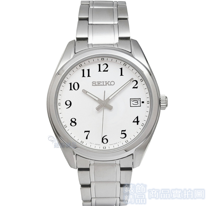 SEIKO 精工 SUR459P1手錶 日期 藍寶石鏡面 數字 白面 夜光 鋼帶 石英錶 男錶【澄緻精品】 | 蝦皮購物