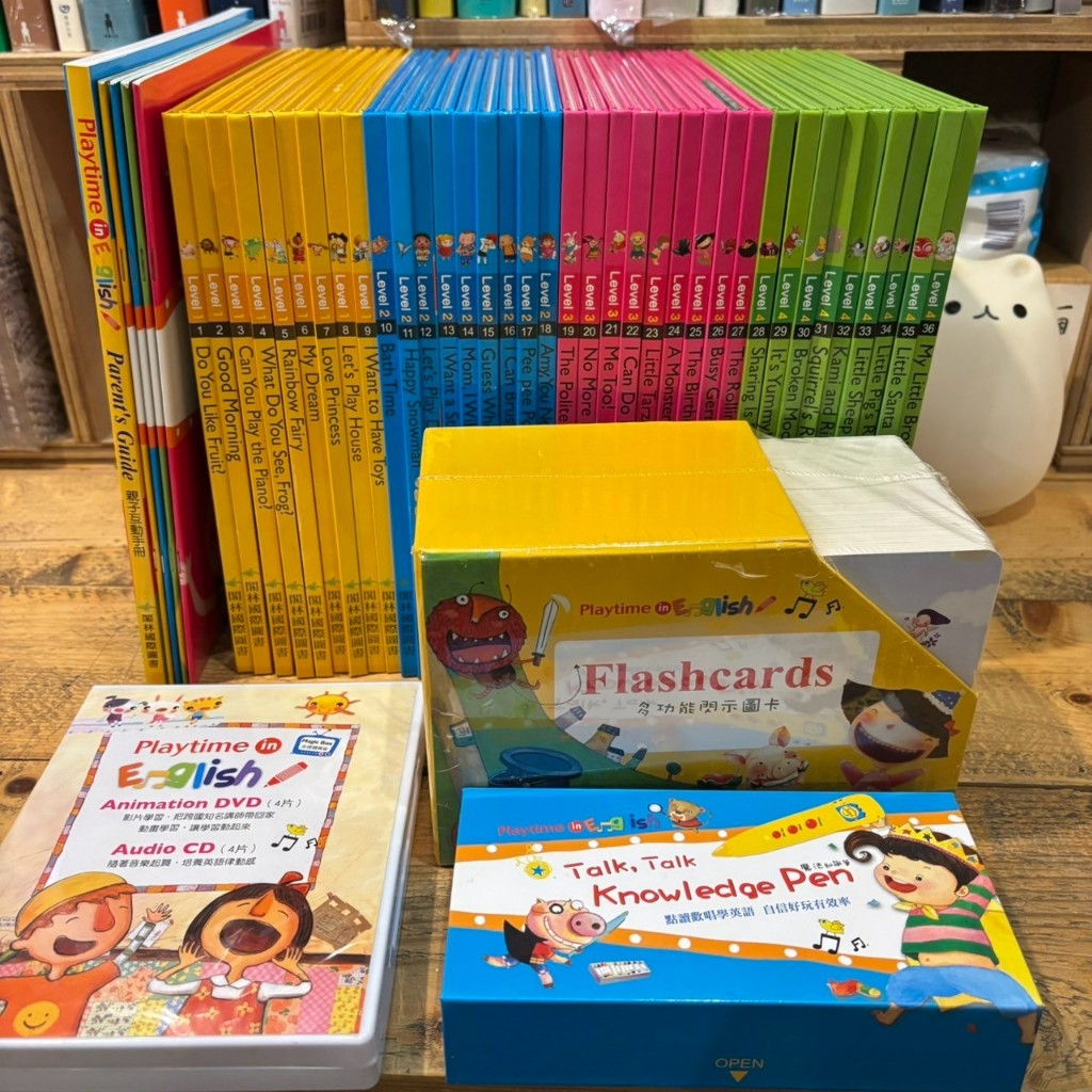 【晃晃書店】〈二手英文繪本〉9成新《Playtime in English》全套附點讀筆｜閣林出版 | 蝦皮購物