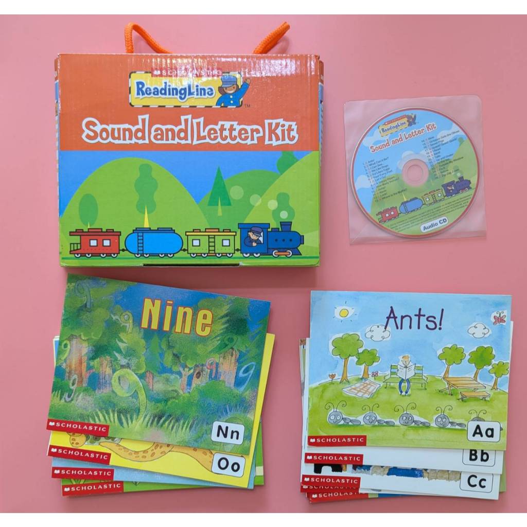 SCHOLASTIC 英文發音 Reading Line Sound & Letter Kit 橘盒 26書＋1 CD | 蝦皮購物