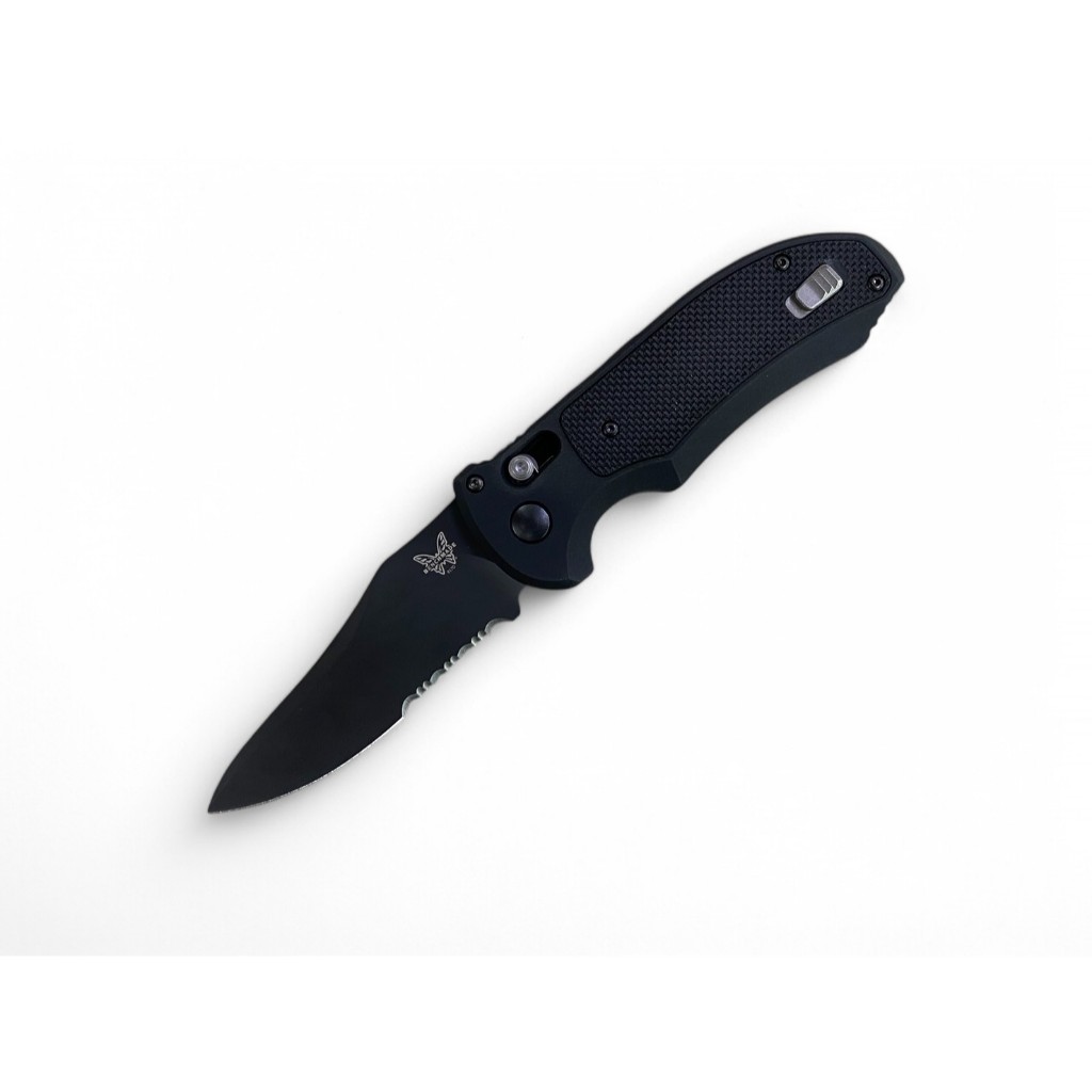 【瑞棋精品名刀】Benchmade 9170SBK Triage 三合一救援彈簧刀 半齒黑刃/黑鋁柄鑲G10$11550 | 蝦皮購物