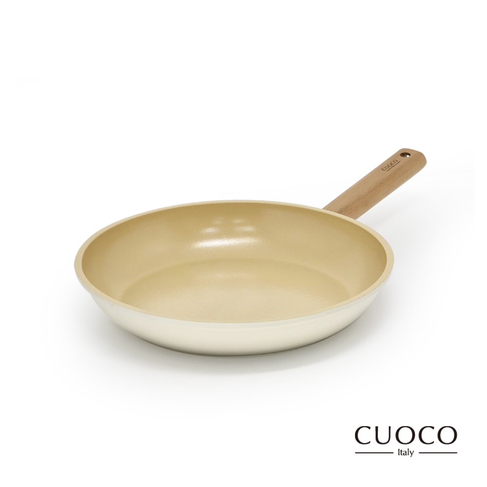 【CUOCO 】純淨自然系列-陶瓷鑄造原木不沾平煎鍋28cm/IH電磁爐適用 | 蝦皮購物