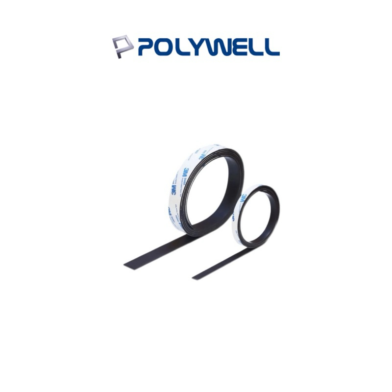 【POLYWELL】3M背膠式軟磁鐵條 可黏貼 可對吸 可DIY自行裁切 適用於文具手工小物 | 蝦皮購物