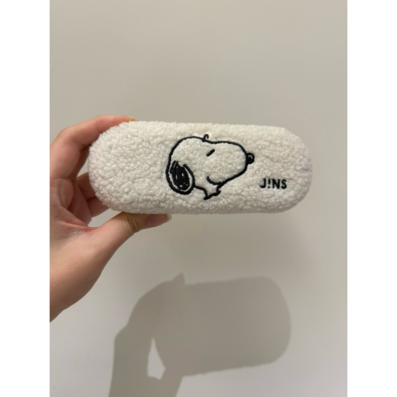 JINS x PEANUTS 史努比系列 的 眼睛盒 拭鏡布 收納盒 | 蝦皮購物