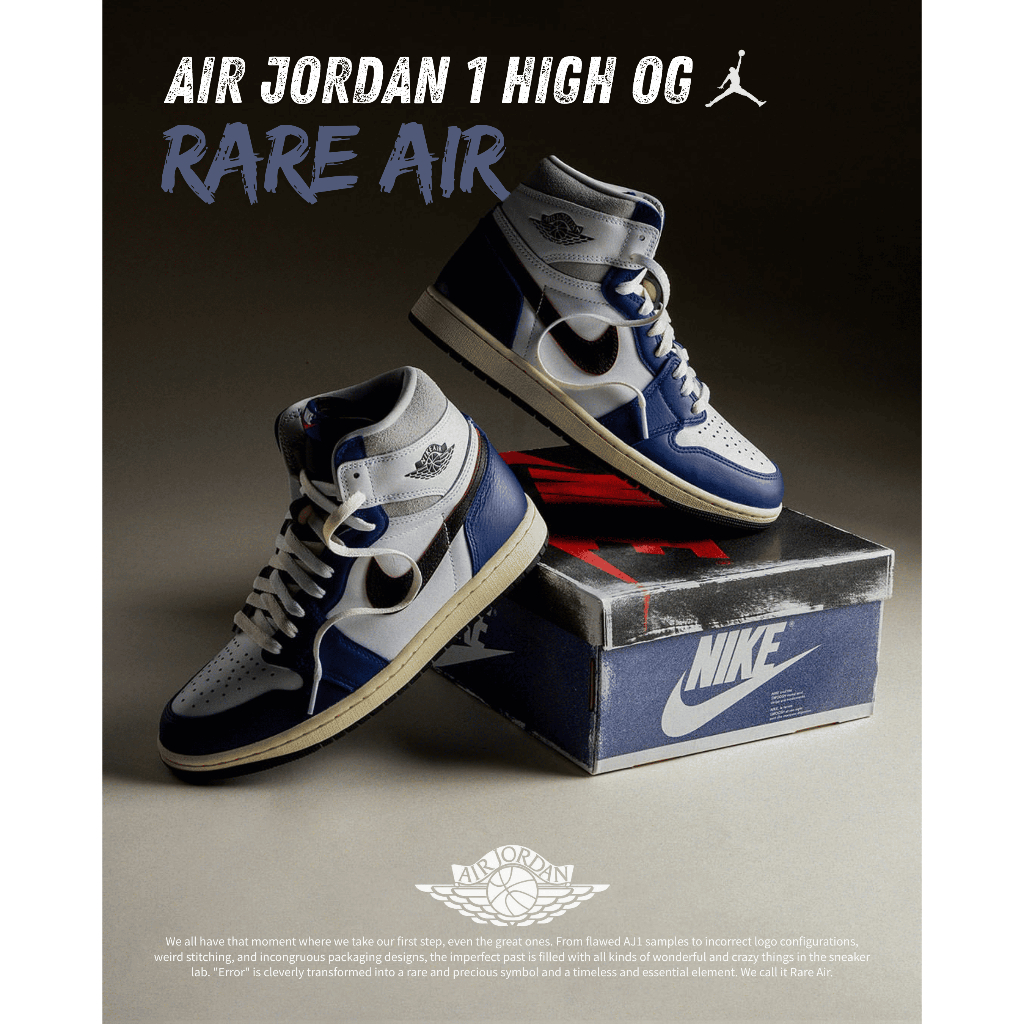 【逢甲 FUZZY】Air Jordan 1 High OG Rare Air 皇家藍 藍白 DZ5485-100 | 蝦皮購物
