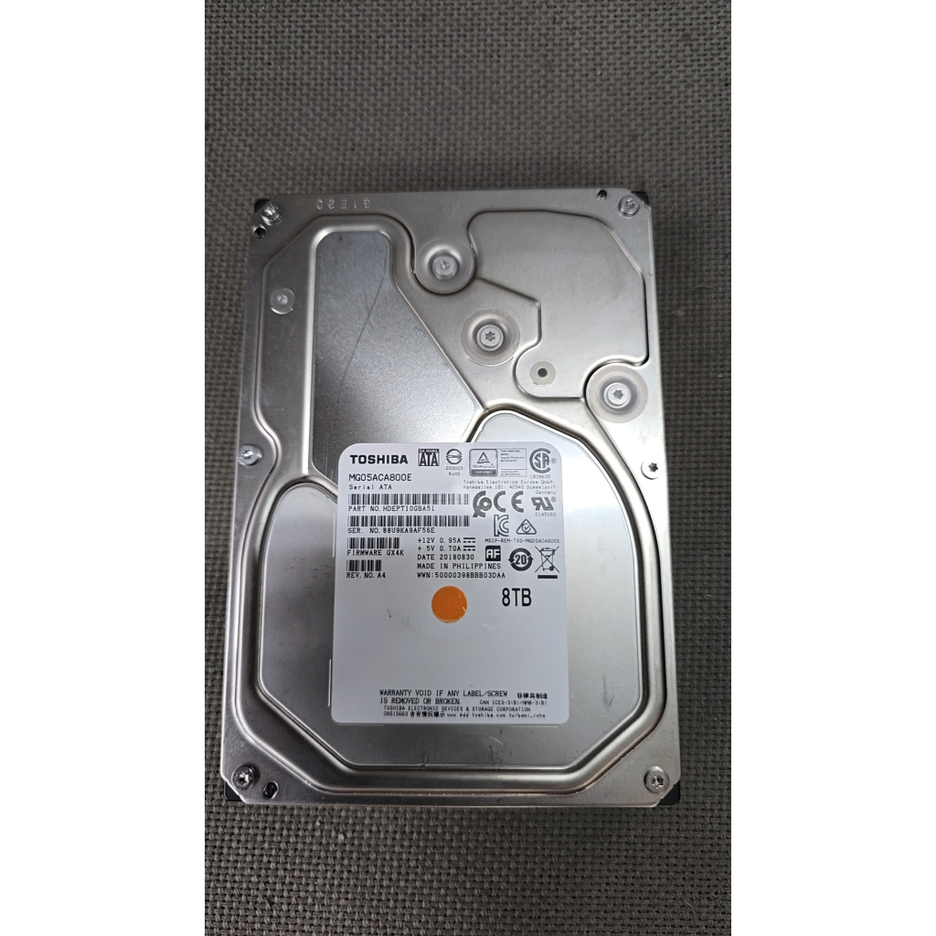 東芝 故障品 8TB 8T 8000GB MD06ACA800E 04H401 | 蝦皮購物