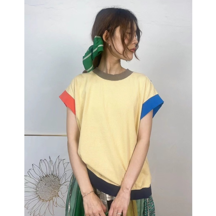 (免運正韓) 4n5 設計款拼接色上衣 (有喜歡問價錢會再優惠唷) | 蝦皮購物