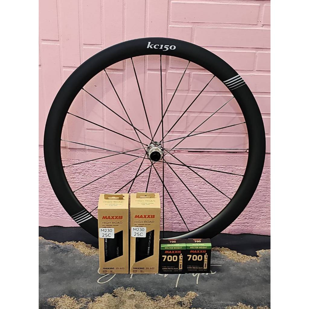 KREX NEW 新 KC150 碟煞碳纖維輪組 碳纖維扁幅條 重量1195g 框高45mm 陶瓷培林 36T星狀齒爪 | 蝦皮購物