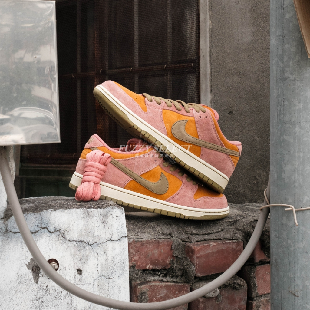 【逢甲 FUZZY】Nike SB Dunk Low 粉橘 麂皮 粉 橘 HJ4135-600 | 蝦皮購物