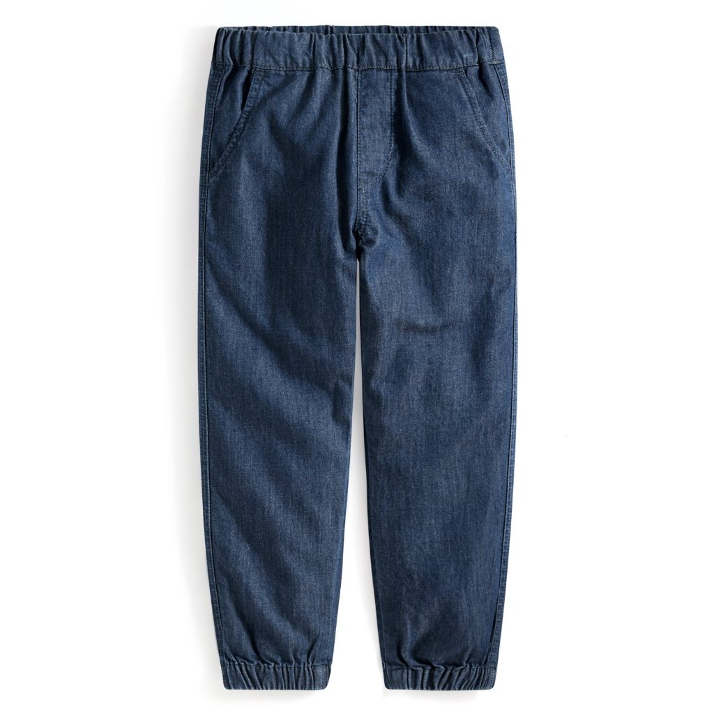 AJShop☆日本Uniqlo童裝特級彈性SLIM FIT長褲卡其色100 Lativ軟牛仔純棉束口褲110男童二手出清 | 蝦皮購物