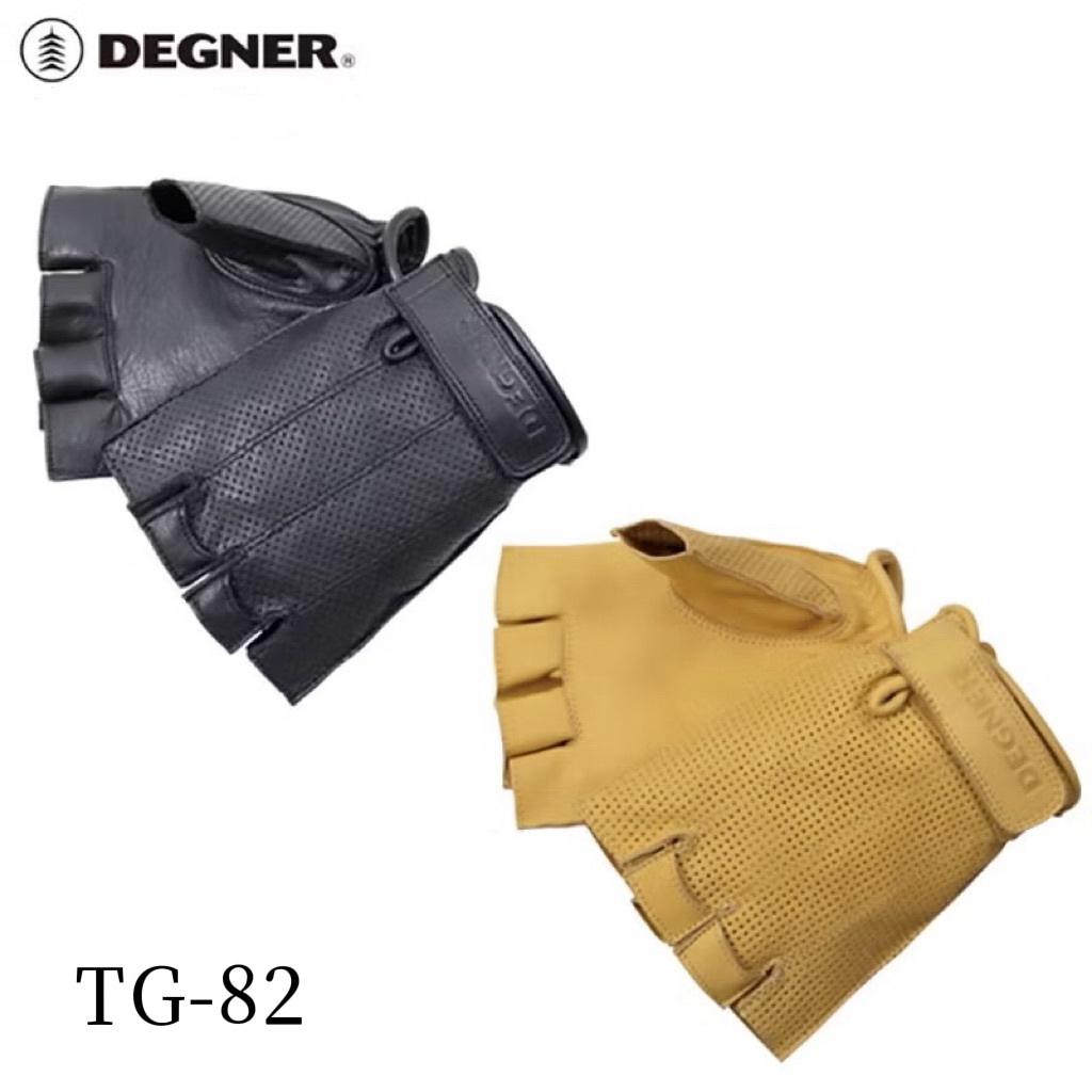 -開關倉庫- DEGNER 騎士手套 TG-82MH 夏季 打孔 半指手套 黑色 皮革 哈雷 檔車 牛皮 | 蝦皮購物