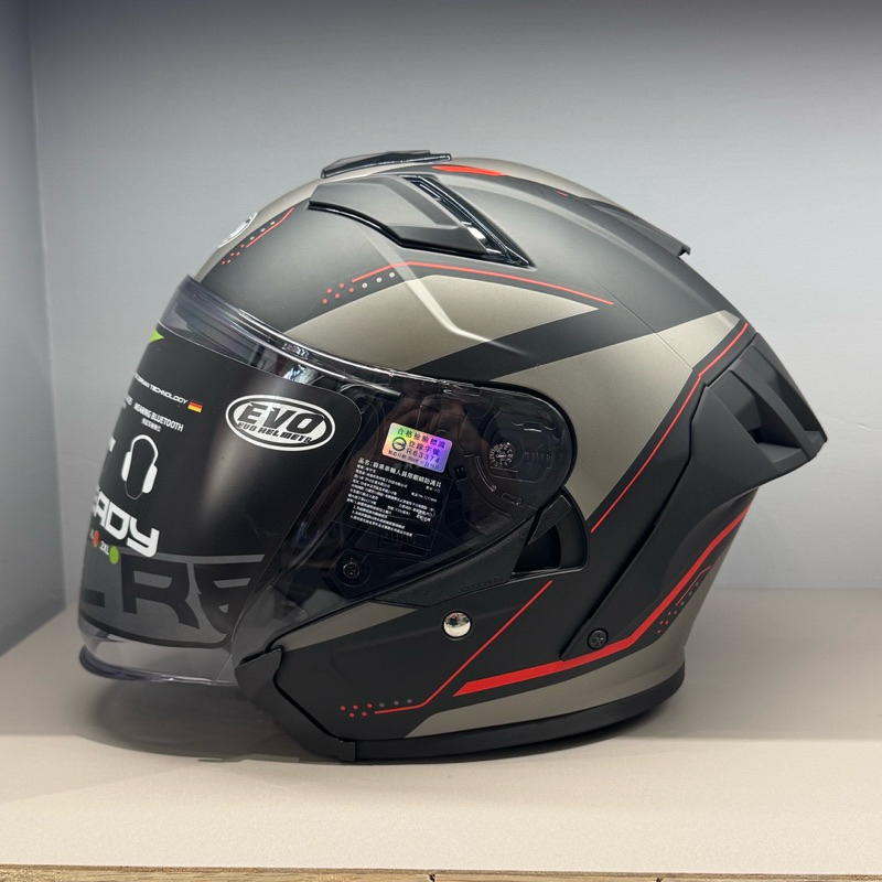 山道紳士 EVO CA839 勁風 消光黑紅 雙鏡造型帽 3/4罩式 雙鏡式 全拆式 DOT 金屬齒排扣 安全帽 | 蝦皮購物