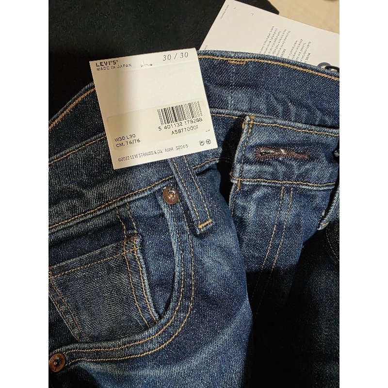 全新Levi's 512日本製Made&Crafted 赤耳布邊水洗刷色 W30 L30藍黑各一條 | 蝦皮購物