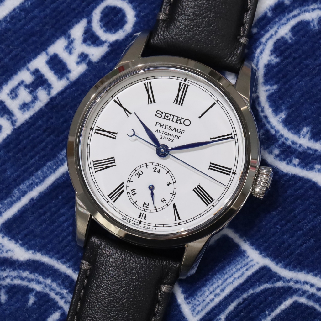 SEIKO PRESAGE SART009 SPB495 40.2mm 琺瑯 羅馬數字 白色面盤 黑色牛皮錶帶 機械錶 | 蝦皮購物