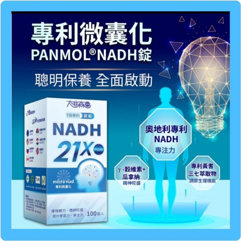 太田森一 專利微囊化 PANMOL® NADH錠（100錠/瓶） | 蝦皮購物