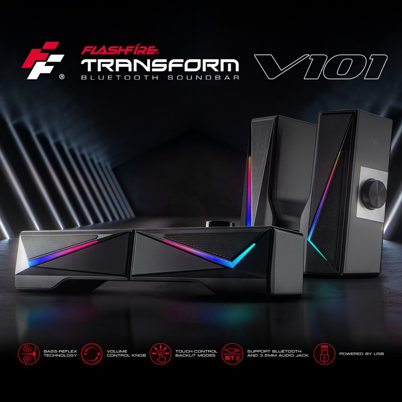 75 FlashFire V101 變形藍芽喇叭 音響音箱 聲霸soundbar BT | 蝦皮購物