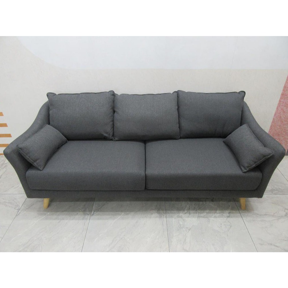 桃園二手家具 推薦 ★ 三人沙發 布沙發 客廳 灰色 現代風 簡約風 北歐風 桃園 新北 台北 二手家具【避風港】 | 蝦皮購物