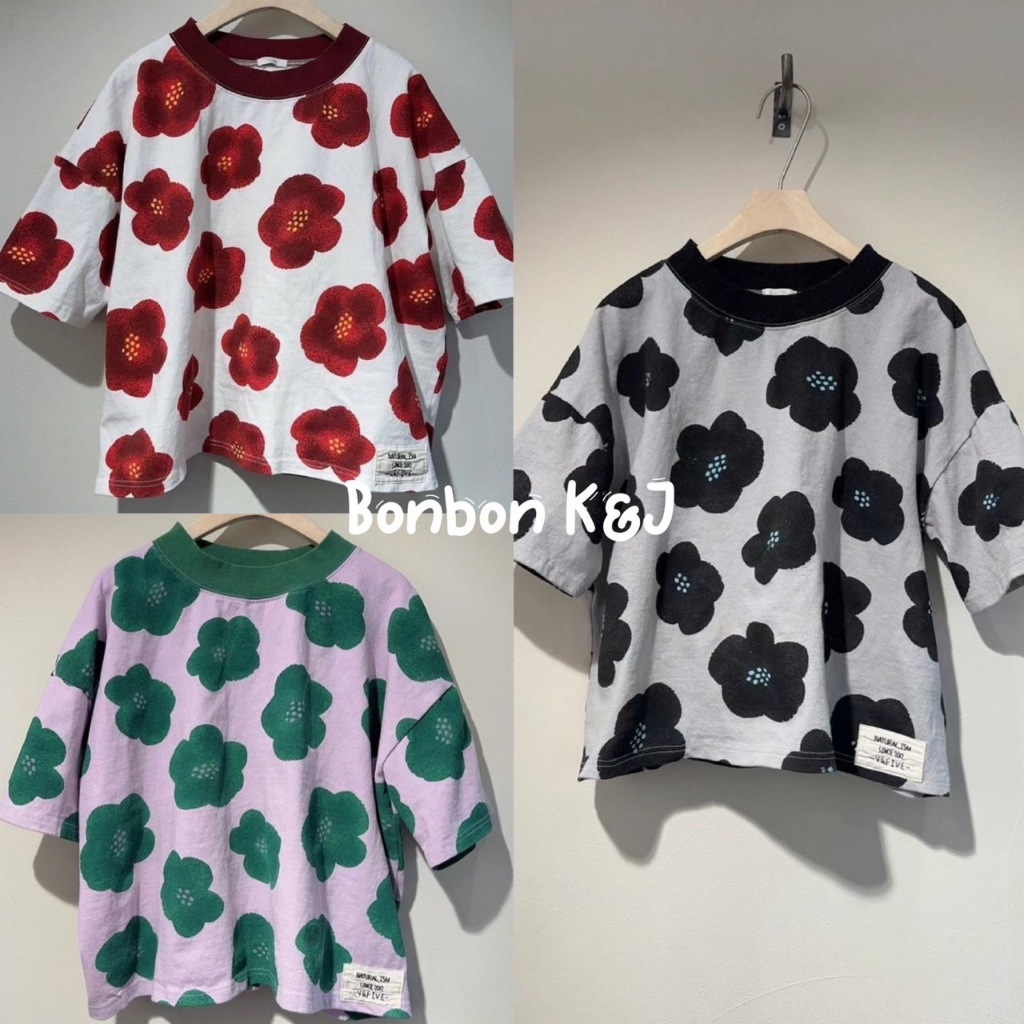 4N5 正韓【韓國直送】正韓上衣 短袖上衣 紅綠黑三色 女短T 寬版設計 | 蝦皮購物