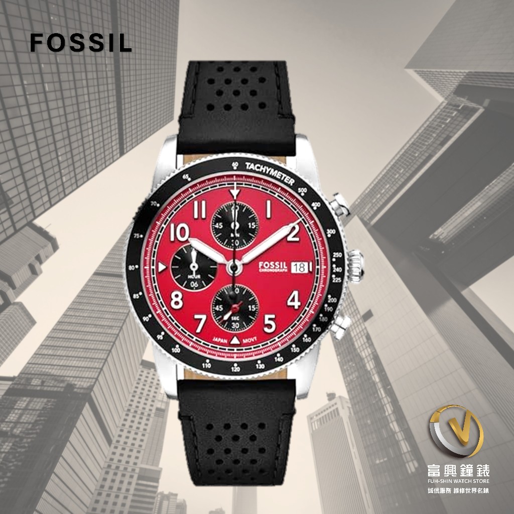 美國FOSSIL Sport Tourer 運動風三眼計速男錶_黑色錶帶 ☆公司貨☆FS6086_實體店面☆富興鐘錶 | 蝦皮購物
