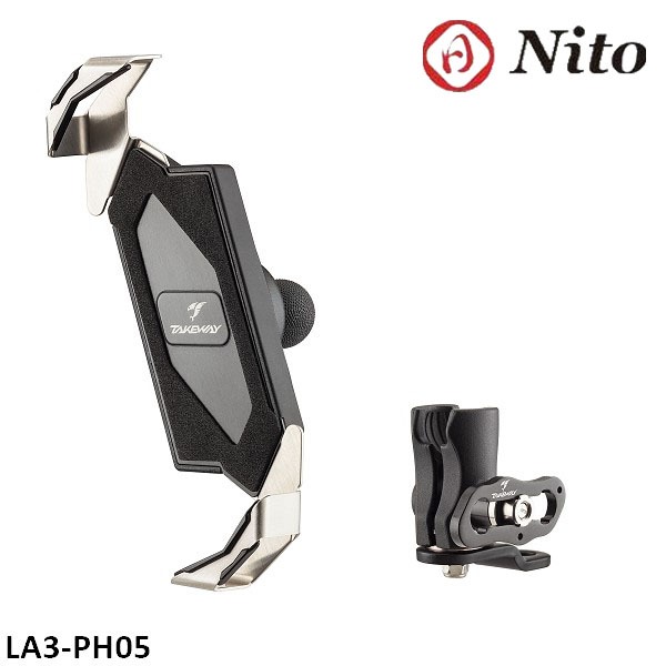 【日騰機車精品Nito】TAKEWAY LA3-PH05 黑隼Z手機座 後照鏡適用(含T-H03防盜手把) | 蝦皮購物