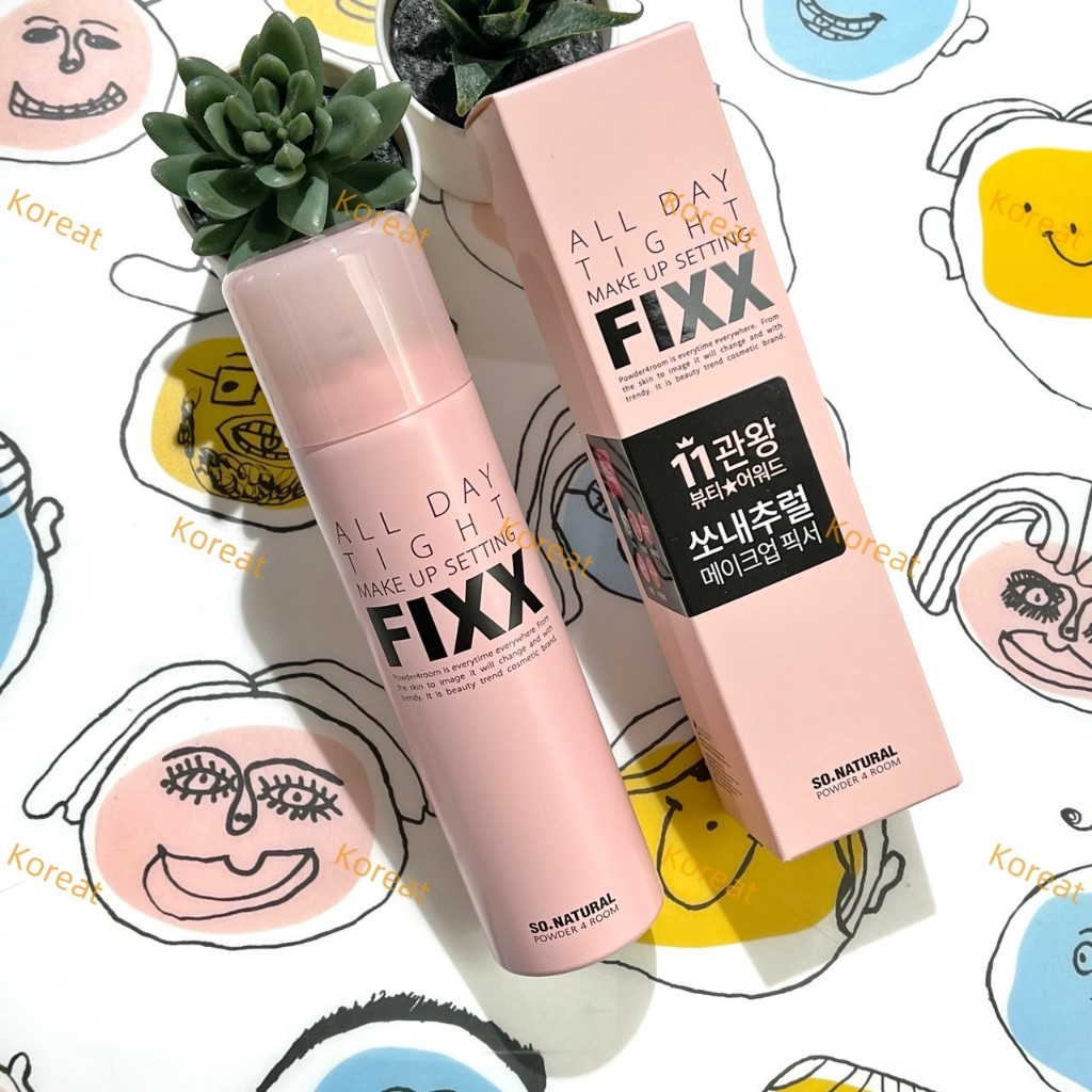 （粉色大瓶120ml）韓國 SO.NATURAL FIXX持久霧感控油定妝噴霧 | 蝦皮購物