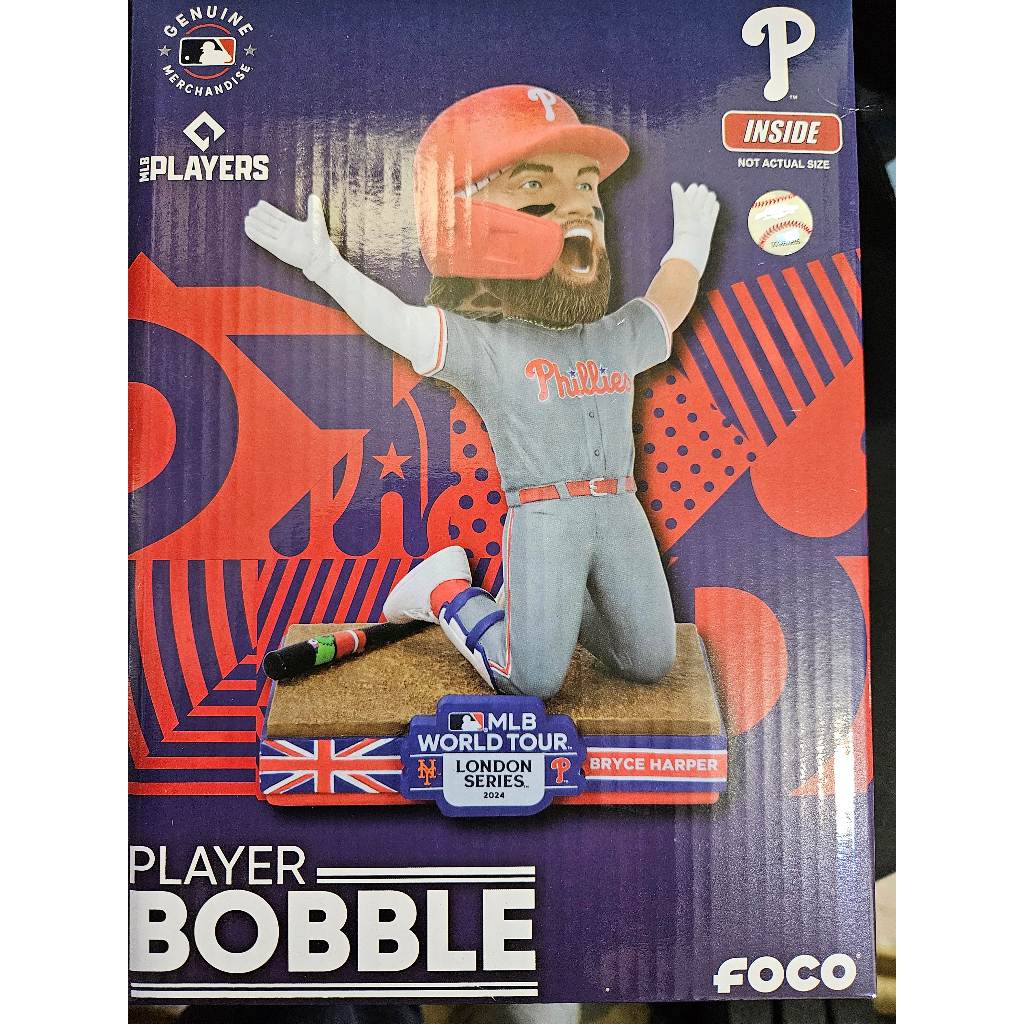 FOCO MLB 費城費城人 Bryce Harper 倫敦賽全壘打足球慶祝公仔 (現貨) | 蝦皮購物