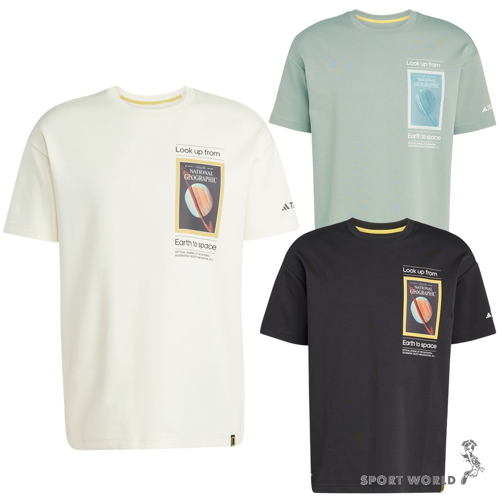 Adidas 短袖上衣 男裝 女裝 國家地理聯名 米/綠/黑【運動世界】JD5962/JD5963/JD5964 | 蝦皮購物