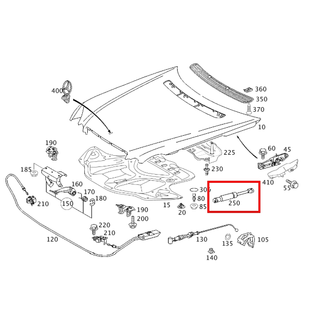 賓士 BENZ W211 引擎蓋頂桿 引擎室 前艙蓋 發動機罩 撐桿 油壓桿 2118800029 | 蝦皮購物