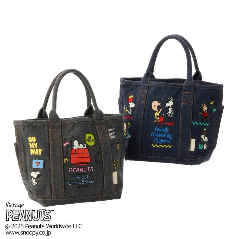預購a_yukida777 日本代購史努比周邊商品 Snoopy刺繡托特包PEANUTS ROOTOTE 牛仔帆布包 | 蝦皮購物