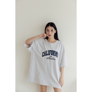 【LEGUSTA】美式刺繡男友tee(淺灰)-F00115014 | 蝦皮購物