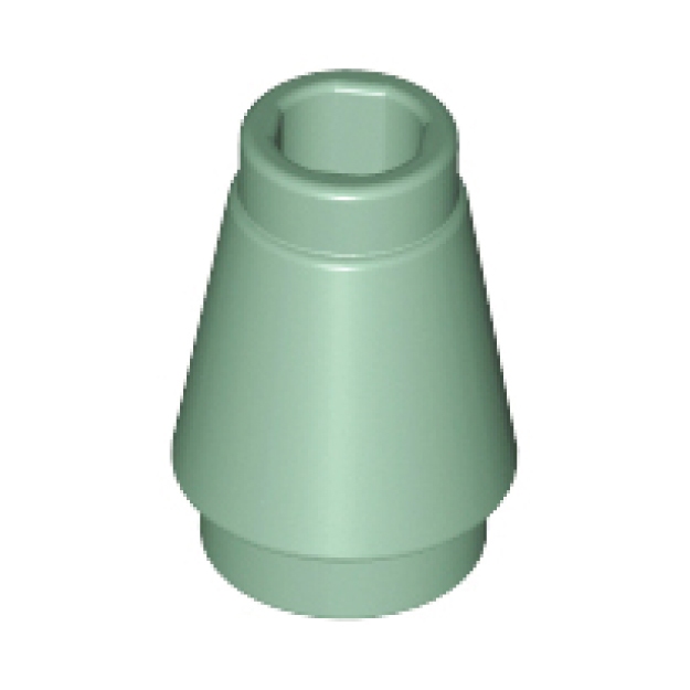 COOLPON｜這是樂高®LEGO®的正版零件 圓錐 Cone 1x1 Groove 4589b 6134280 砂綠 | 蝦皮購物