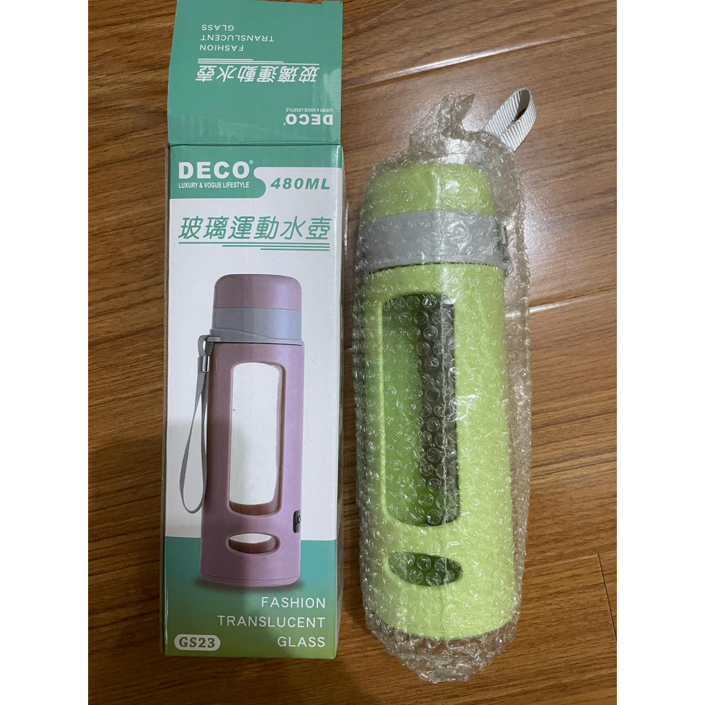 現貨 贈品轉售 DECO 玻璃運動水壺 480ml | 蝦皮購物