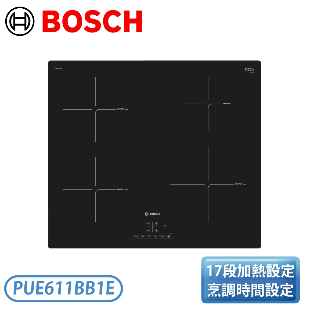 [BOSCH 博世家電]60 cm 4系列 感應爐-深遂黑 PUE611BB1E | 蝦皮購物