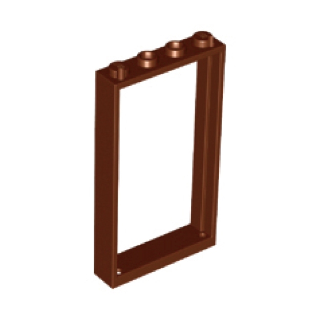 COOLPON｜這是樂高®LEGO®的正版零件 Frame 1x4x6 門框 60596 40289 6262952紅棕 | 蝦皮購物