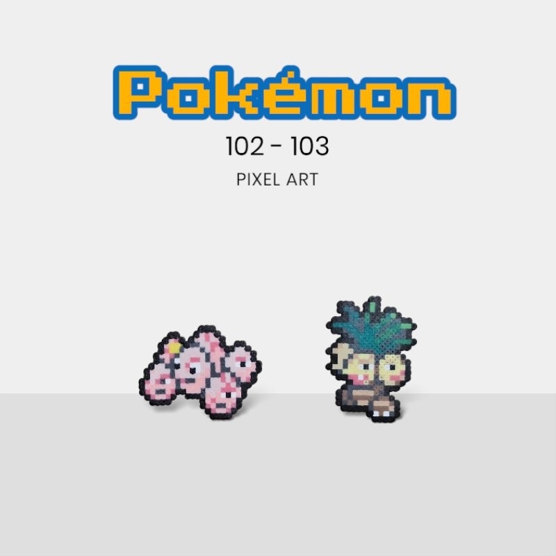 【拼豆成品】寶可夢 Pokémon_102-103 [蛋蛋、椰蛋樹] (客訂) | 蝦皮購物